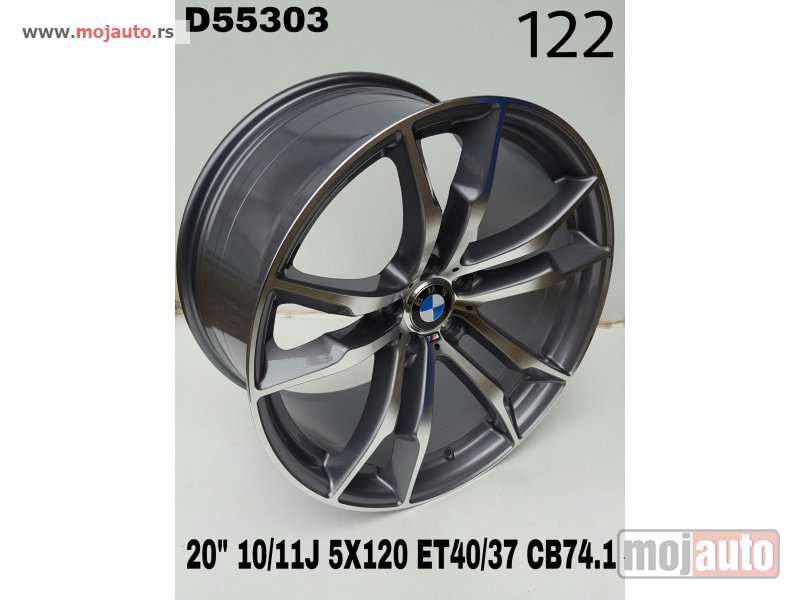 20 alufelne bmw x5,6 5x120/10 i 11j/et 40/37/cb 74,1.