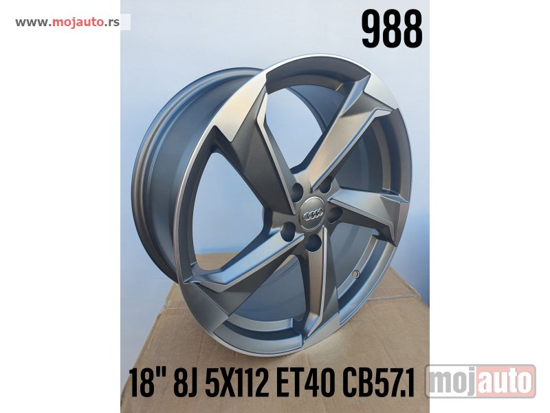 18 audi rotor sivi alufelne 5x112/8jota/et40/cb 57,1. model broj:988.