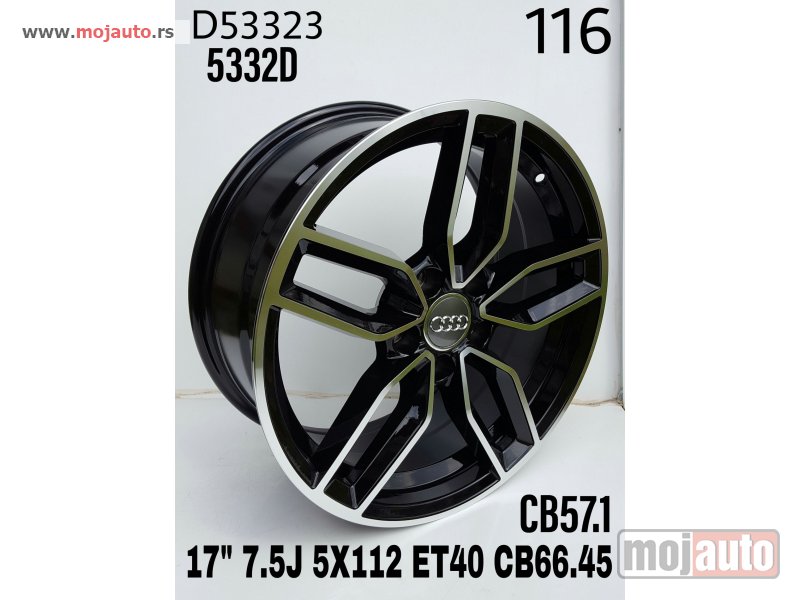 17 audi alufelne 5x112/7,5jota/et 40/cb 57,1. model broj:116.