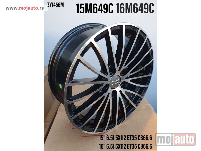 16 alufelne audi 5x112/6,5jota/et 35/cb 66,6. model:16m649c.