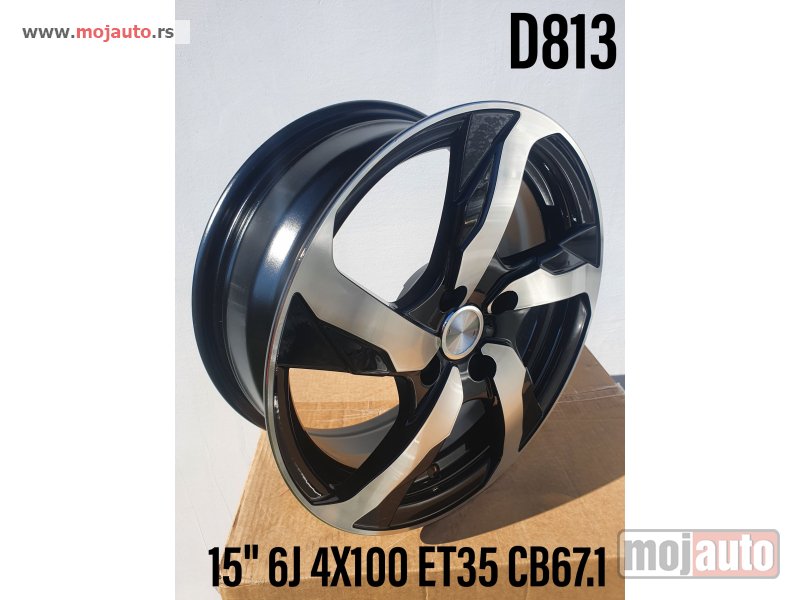 15 ALUFLENE 4X100/6 JOTA/ET35/CB 67,1. MODEL BROJ:D813. ODGOVARA ZA:VW,SEAT,RENO,TOYOTU.