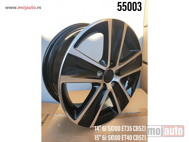 15 ALUFELNE 5X100//6JOTA/ET 40/CB 57,1. MODEL.55003. ODGOVARA ZA:VWE,SEAT,SKODU.