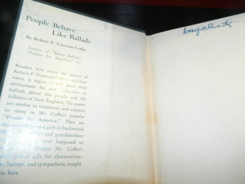 People Behave Like Ballads, Tristram Coffin