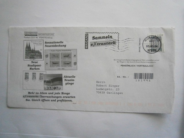 KOVERAT REKLAMNI NEMAČKA 2004.