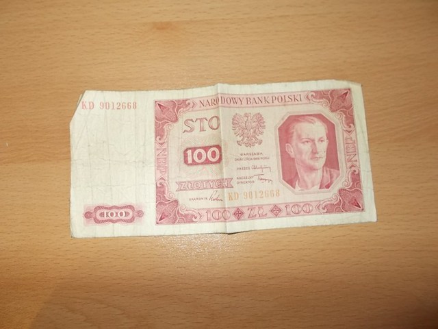Stari papirni novac/100 zlota Poljska/1948