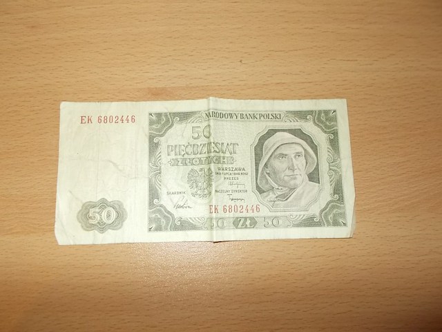 Stari papirni novac/50 zlota Poljska/1948