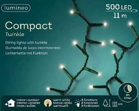 Novogodišnje LED lampice za spoljnu i unutrašnju upotrebu 500 LED 11m LUMINEO