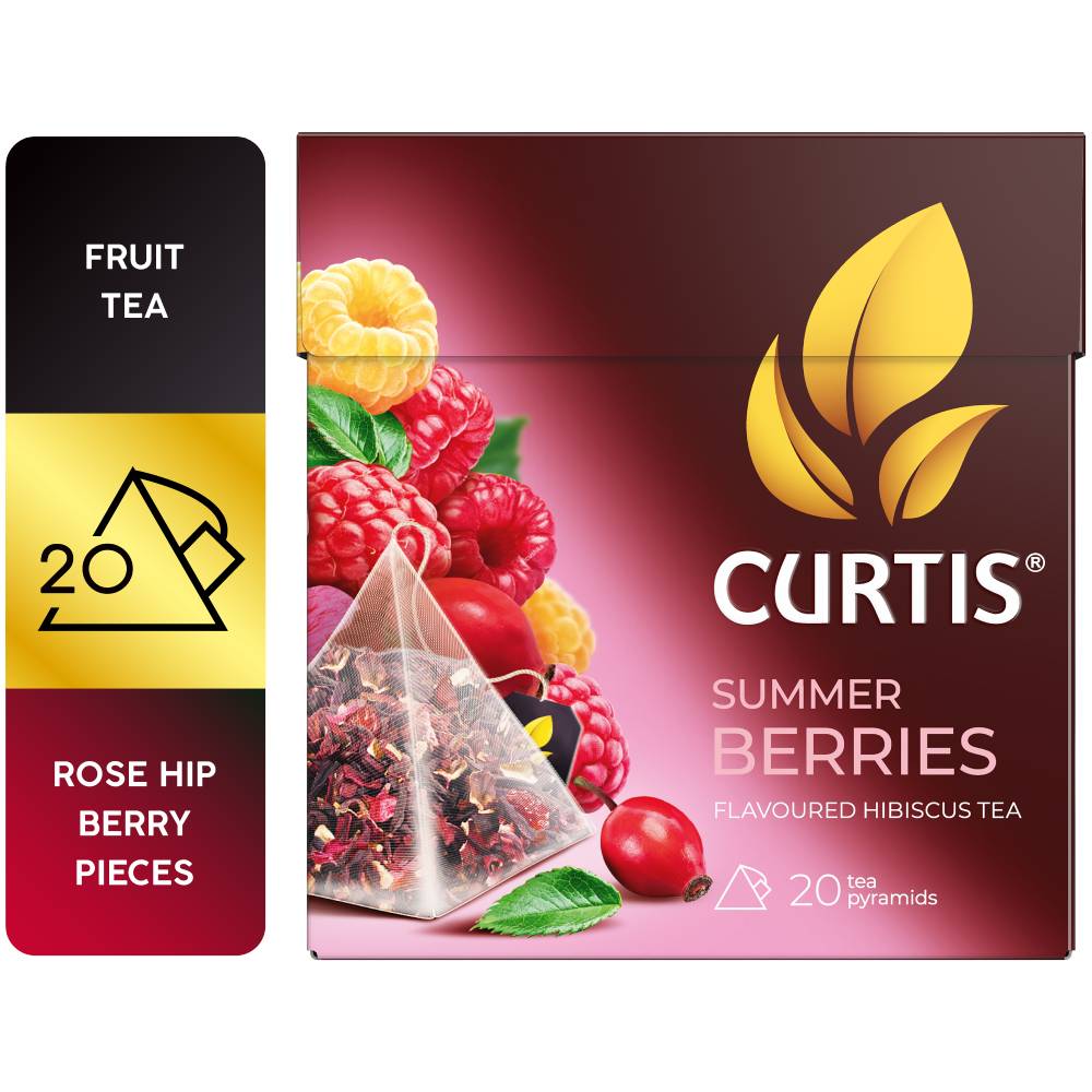 CURTIS Summer Berries - Biljni čaj sa komadićima voća i aromom maline