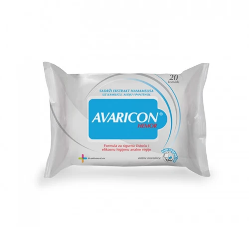 AVARICON Hemor vlažne maramice 20kom Pharmanova