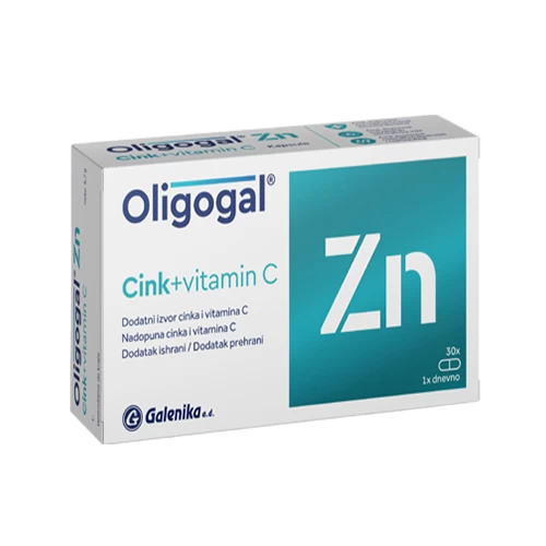 OLIGOGAL Zn plus vitamin C 30 kapsula Galenika