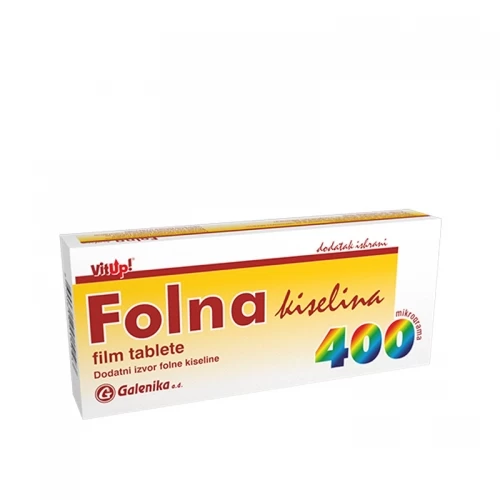 FOLNA KISELINA 400mcg 30 tableta Galenika