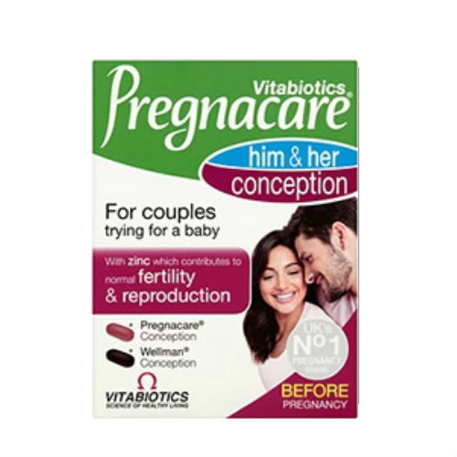 Vitabiotics PREGNACARE Him&Her vitamini i mikronutrijenati za parove 30+30 tableta