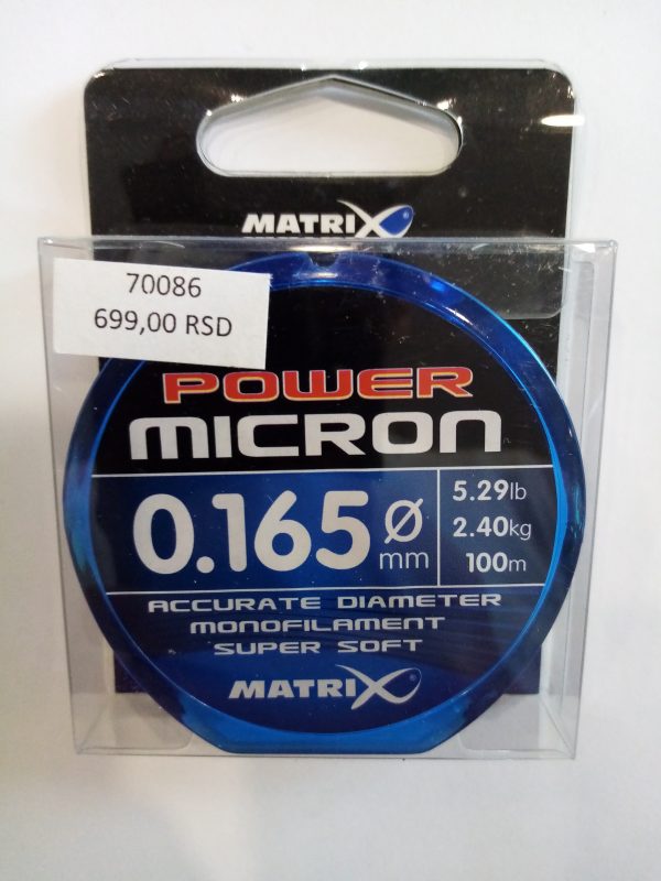 MATRIX NAJLON POWER MICRON 0.165/5.29lb/2.40kg/100m