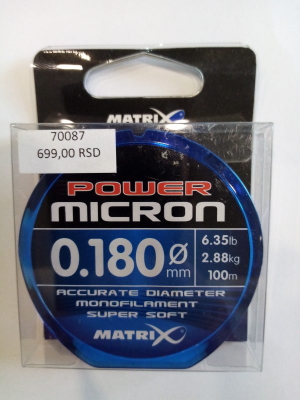 MATRIX NAJLON POWER MICRON 0.180mm/6.35lb/2.88kg/100m