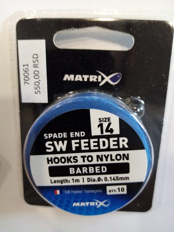MATRIX SW FEEDER HOOKS TO NYLON SIZE 14/0.145mm/1m