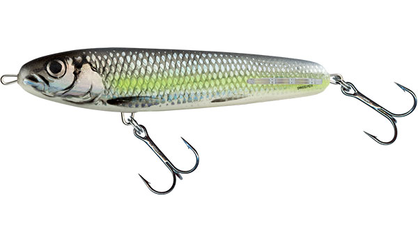 SALMO SINKING SWEEPER SILVER CHARTREUSE SHAD 12cm/34gr 0,5/0,5m – 1,5/1,5ft