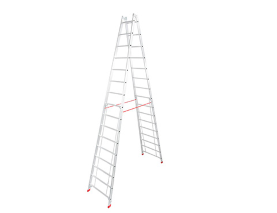 Krause Stabilo sigurnosne obostrane merdevine 2x16 gazišta 4,60 m - 801746