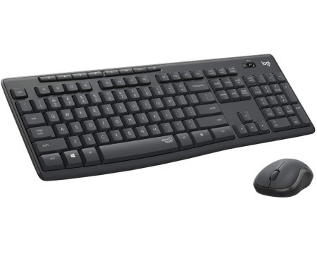 Logitech MK295 silent wireless combo US tastatura + miš crna