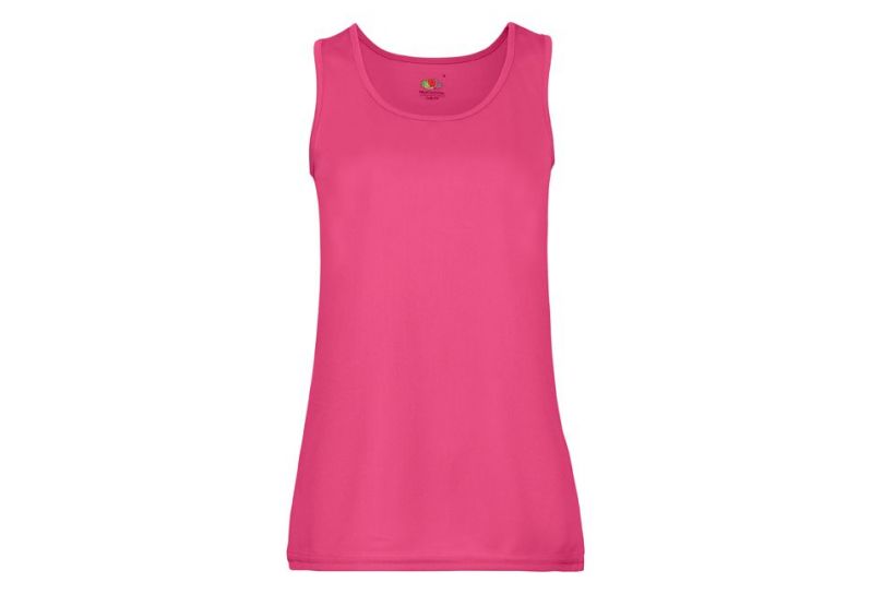 Fruit of the Loom, Ladies Performance Vest, sportska atlet majica za žene, fuksija, L