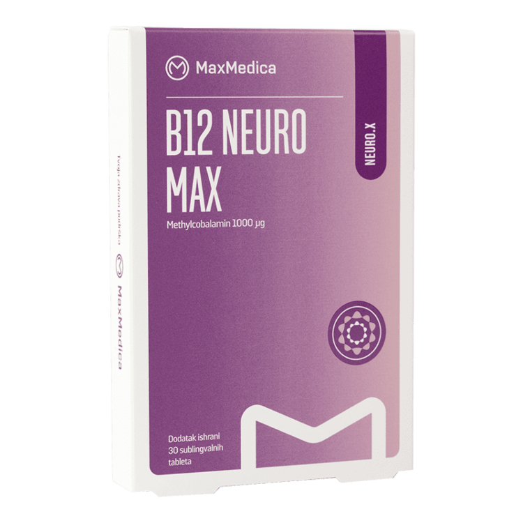 MaxMedica B12 Neuro Max 30 sublingvalnih tableta