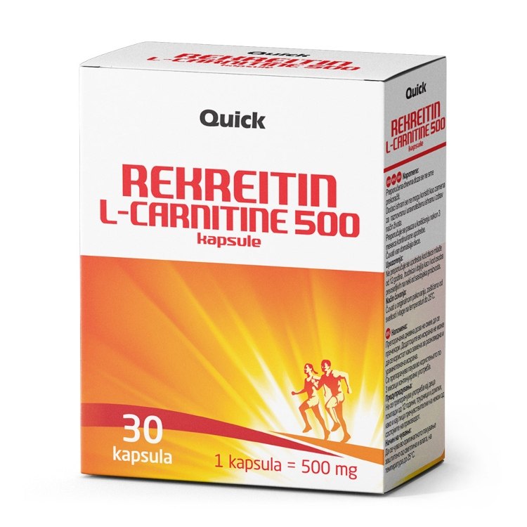 Rekreitin L-Carnitine 500mg 30 kapsula