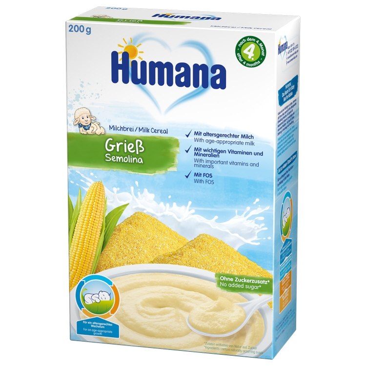 Humana Griz mlečna kašica 4+ 200g