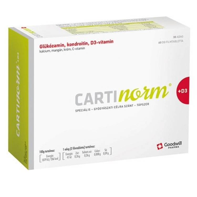 Cartinorm+D3 vitamin 60 tableta