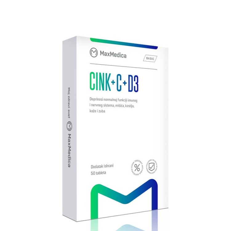 MaxMedica Cink + C + D3 50 tableta