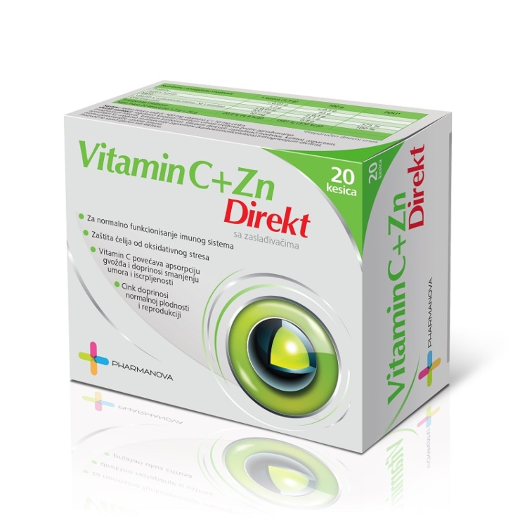 Vitamin C + Zn Direkt 20 kesica