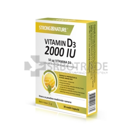 Vitamin D3 2000 IU 30 kapsula