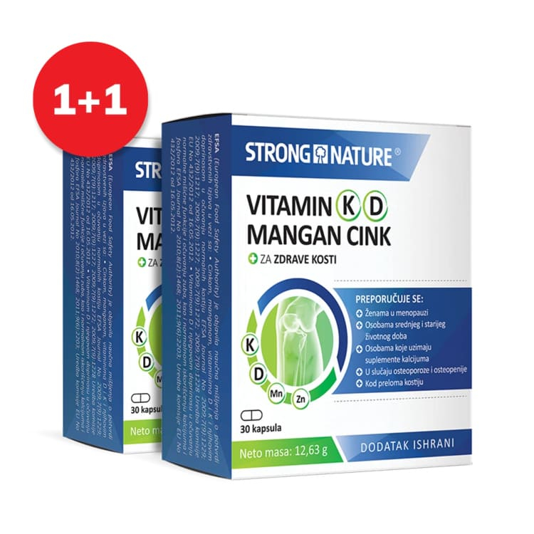 Vitamin K D Mangan Cink 30 kapsula 1+1 gratis