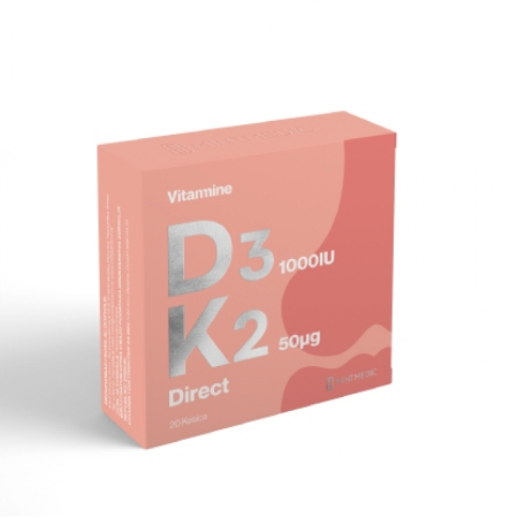 Vitamine D3K2 Direct 20 kesica