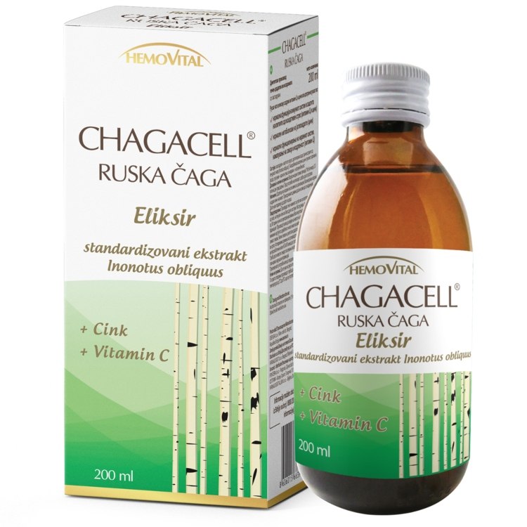 HemoVital Chagacell ruska čaga eliksir 200ml