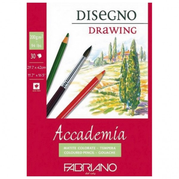 Fabriano Blok Accademia Disegno drawing 29.7×42/30L 200g 41202942