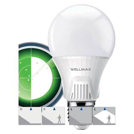 Led sijalica A60 SENZOR 9W/E27/6500K/230°/806Lum Wellmax