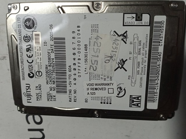 Fujitsu Amilo M1437G Hard disk SATA 80gb