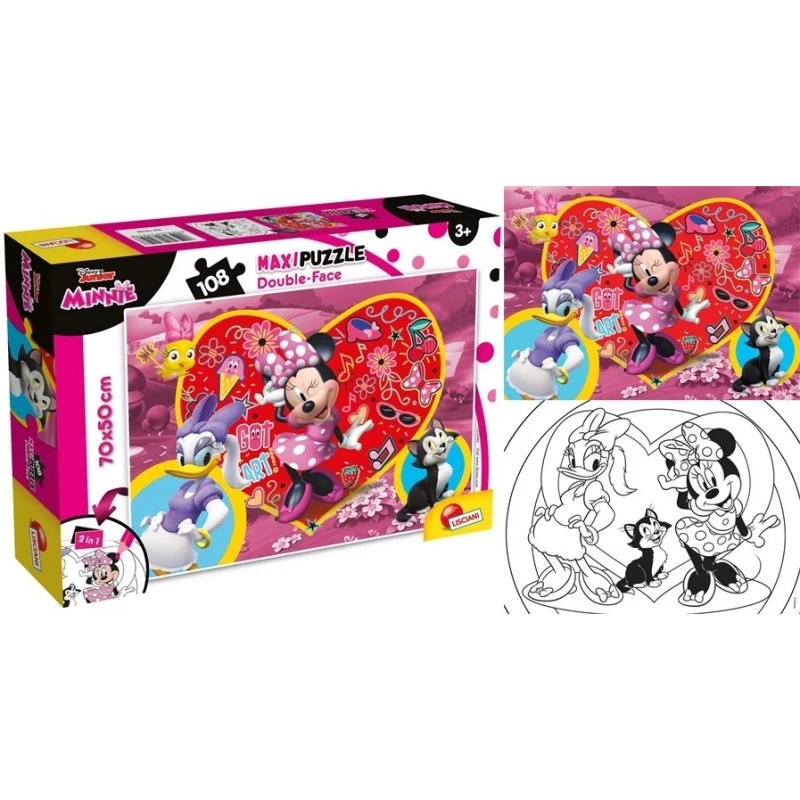 Lisciani puzzle Maxi Disney Minnie 2u1, 108 delova