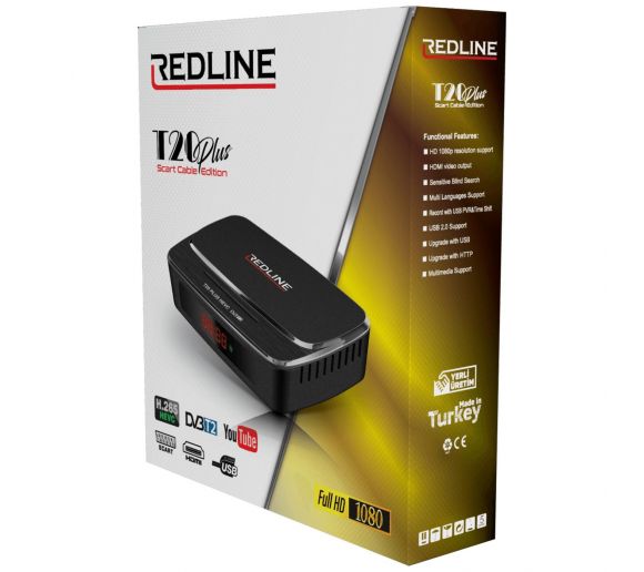 REDLINE - Digitalni Prijemnik zemaljski, DVB-T2, Full HD, H.265/HEVC