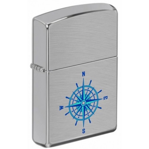 Upaljač Zippo Satin Chrome Compass