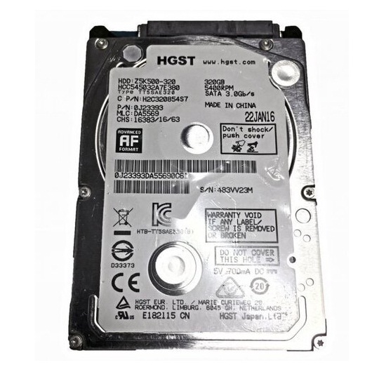 Hitachi HDD 2.5" 320GB HCC545032A7E380 5400RPM 8MB SATA 7mm