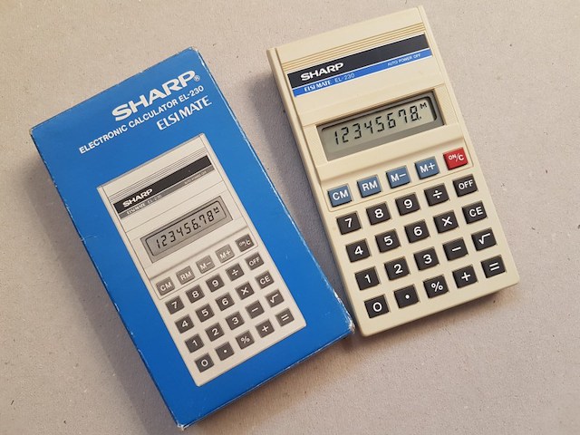 Sharp ELSIMATE EL-230 kalkulator Vintage