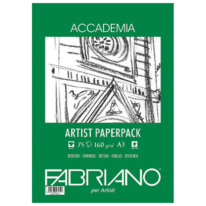 Papir Accademia A3 160g pk75 (natural grain/grana naturale) Fabriano 50813160