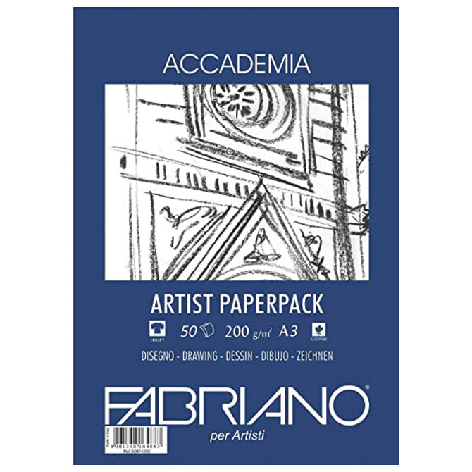 Papir Accademia A3 200g pk50 (natural grain/grana naturale) Fabriano 50813200