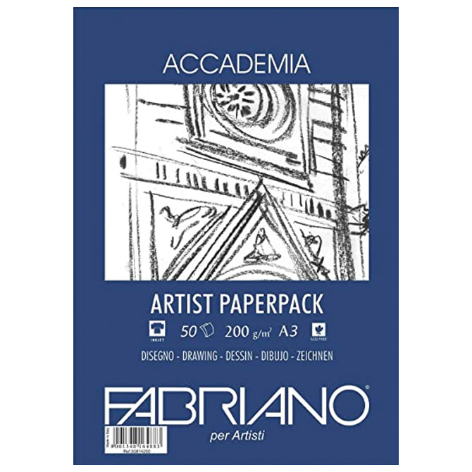 Papir Accademia A4 200g pk100 (natural grain/grana naturale) Fabriano 50814200