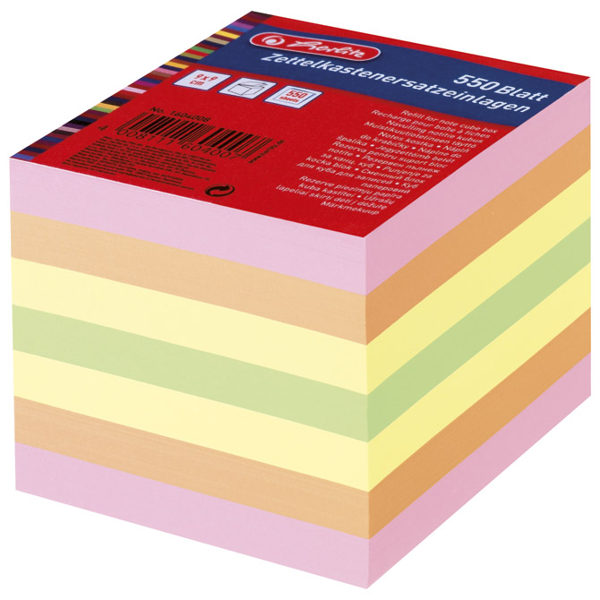 Papir za kocku 9x9x9cm Herlitz 1604008 sortirano