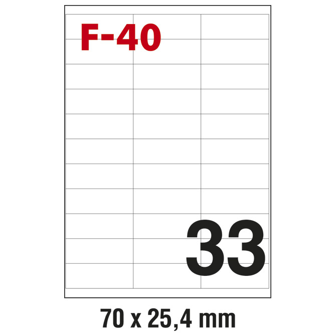 Etikete ILK 70x25,4mm pk100L Fornax F-40