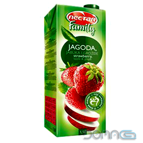 Nectar family jagoda 1.5l paket 1/8