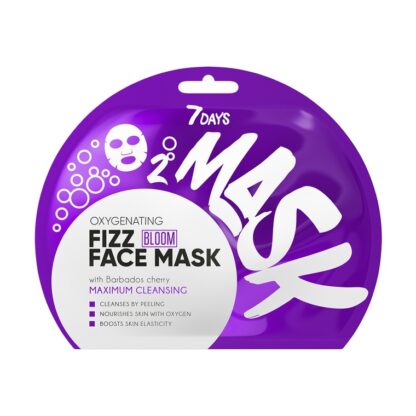 Sheet penušava maska za dubinsko čišćenje lica 7DAYS Oxigenating Barbadoska trešnja 25g