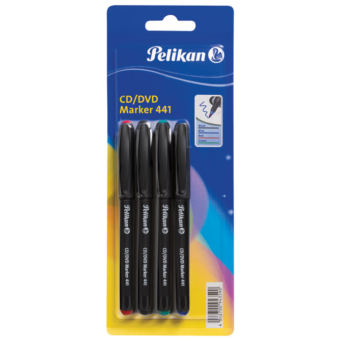 Marker za CD permanentni 0,7mm 441 pk4 Pelikan 943597 sortirano blister