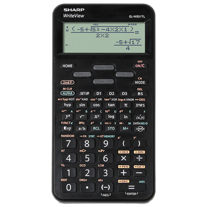 Kalkulator tehnički 16mesta 420 funkcija Sharp EL-W531TLB-BK crni blister